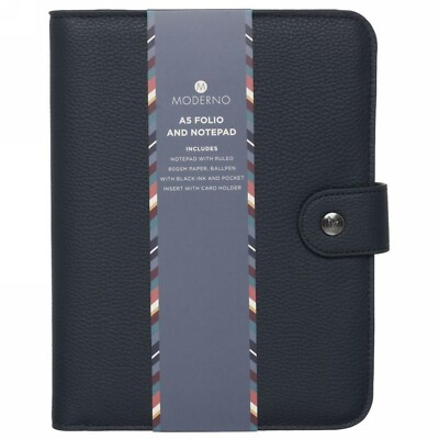 WHSmith Moderno Navy A5 Folio and Notepad | eBay