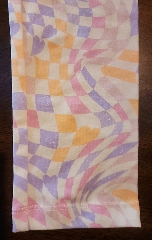 Wonder Nation NWT Leggings Girls Tough Cotton Cream Checkered Large 10 ...