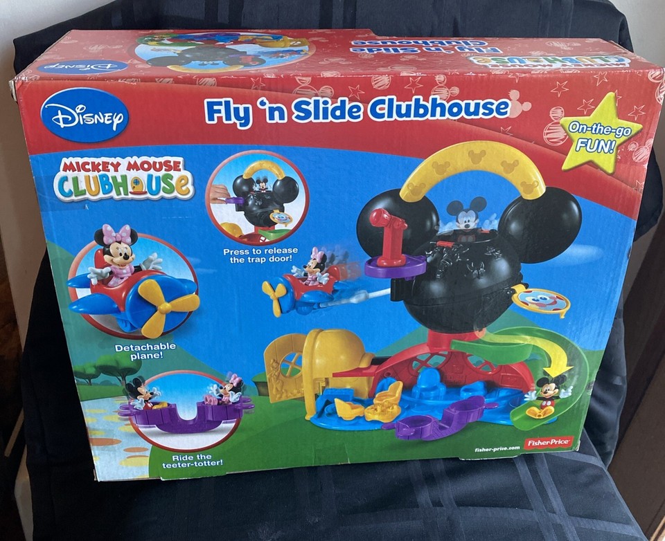 RARE NIB Fisher-Price Disney Mickey Mouse Fly 'n Slide Clubhouse • 2 ...