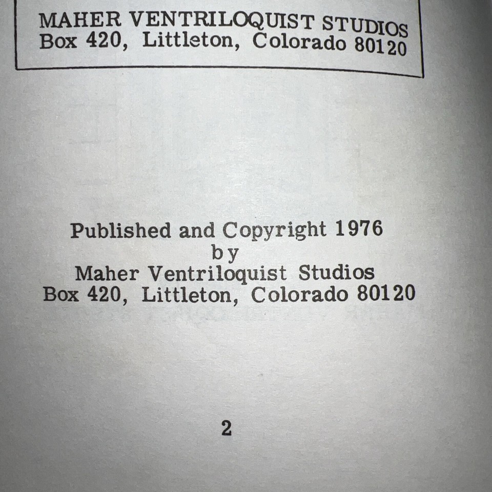 "Christian Education" by Robert E. Blazek 1976 Ventriloquism Script ...