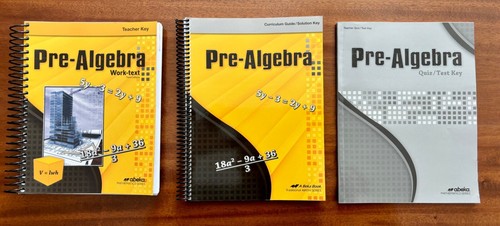 Abeka Pre-Algebra Set: Curriculum/Solution Key, Work-text Key, Quiz ...
