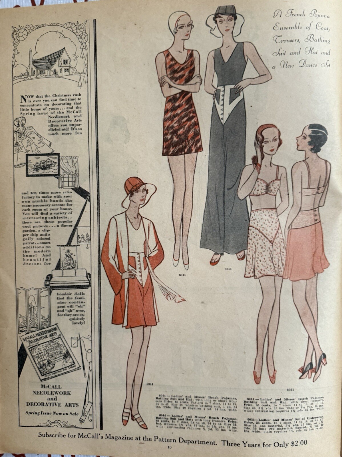 McCall Style News MARCH 1930 Vintage Sewing Patterns Flyer Original ...