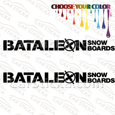 2 of 8" Bataleon Snowboards /A car truck bumper vinyl stickers decals ...
