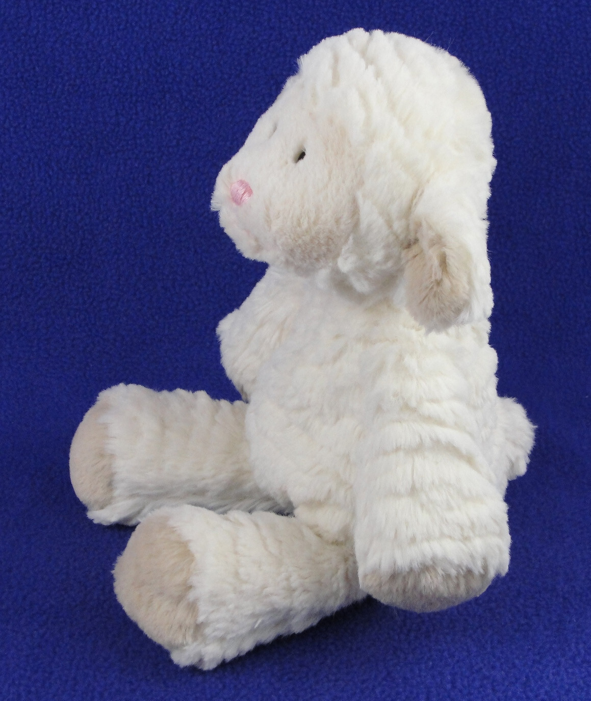 Mary Meyer Lamb Sheep Plush Textured Fur Winter White Pink Nose Stuffed ...