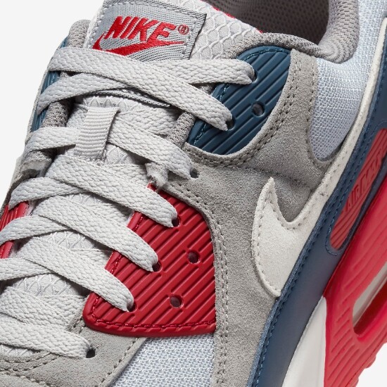 Nike Air Max 90 Shoes "Grey/Fire Red" (DM0029-005) Expeditedship | eBay