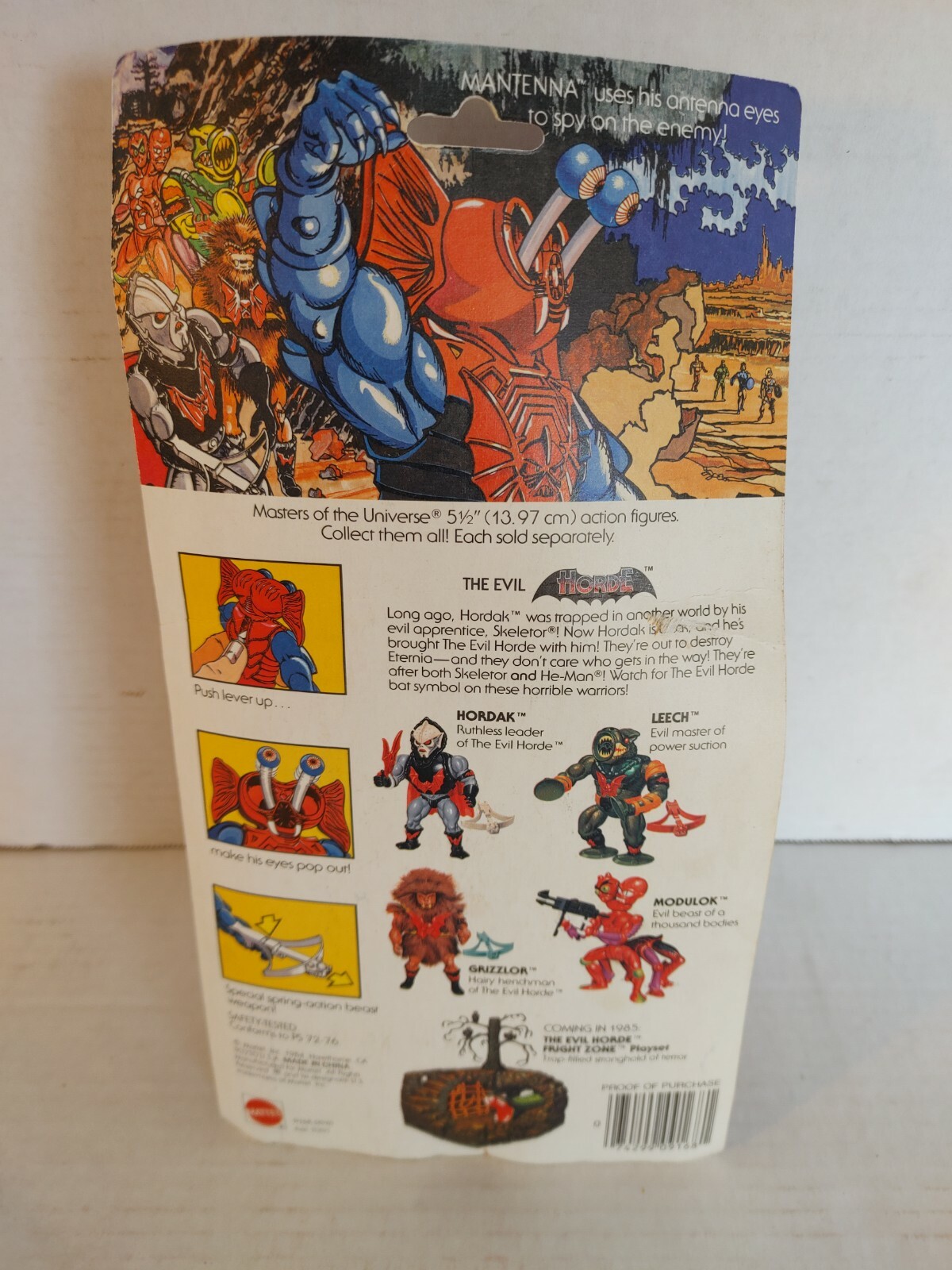 1984 Mantenna Masters of The Universe Evil Horde He-Man Mattel 9168 ...