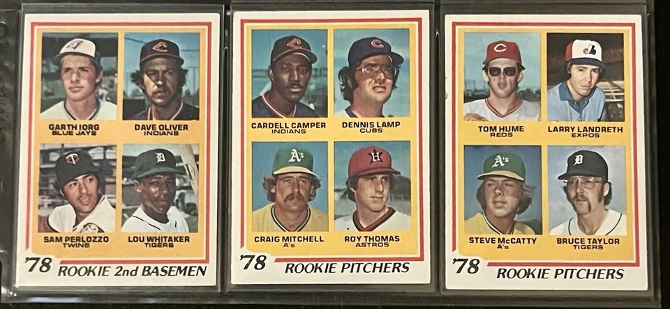 1978 Topps Baseball Rookie Lot - Jack Morris, Lou Whitaker, Ted Cox ...