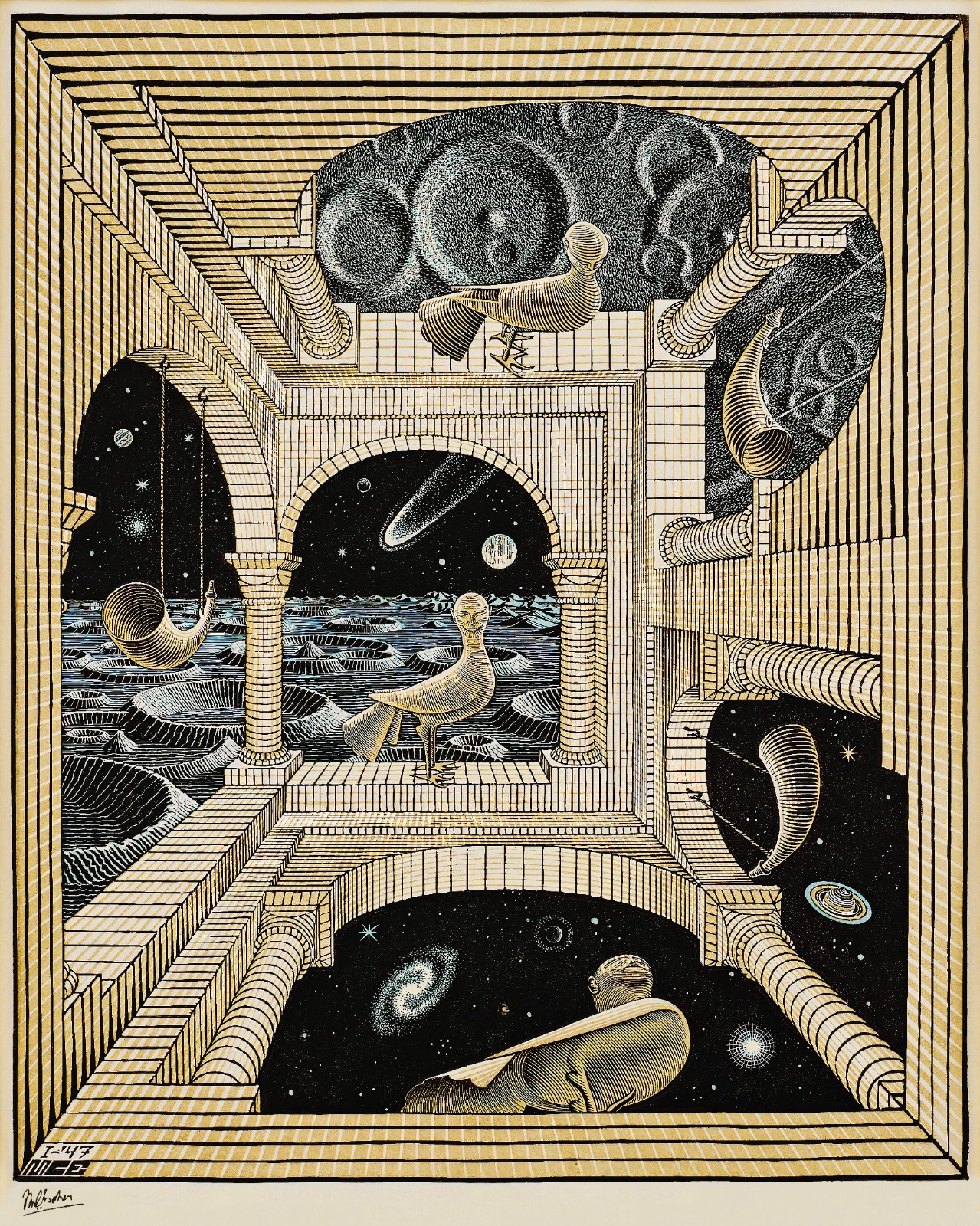 Maurits Cornelis Escher: Other World 22x30 Archival Quality Fine Art ...