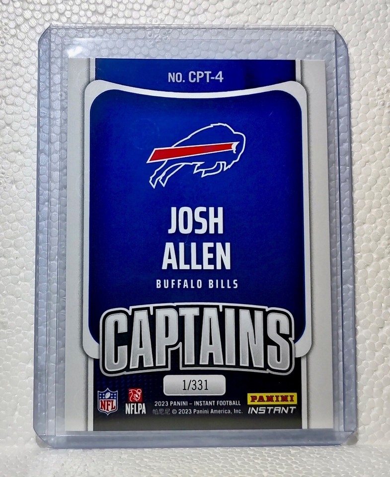 Josh Allen 2023 Panini NFL Captain #4 Football Card Buffalo Bills 1/331 ...