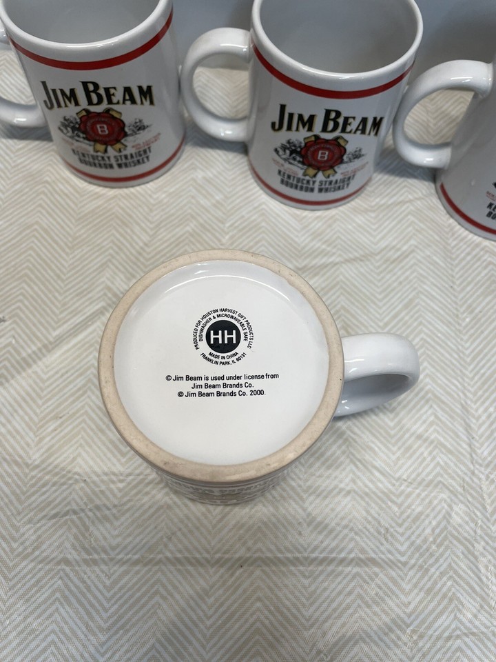 Jim Beam set of 4 Coffee Mugs - Cups Man Cave Hunting Camp | eBay UK