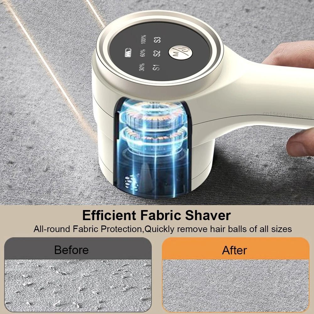 LED Display Clothes Fabric Shaver ABS Electric Fuzz Pellet Remover Home ...