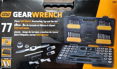 GEARWRENCH 3887 77 Piece Ratcheting Tap and Die Set, SAE/Metric New! | eBay