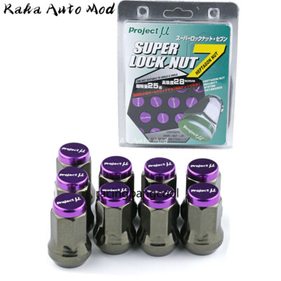 M12x1.5 Project MU Purple Composite SPEC Steel Wheel Lug Lock Nuts ...