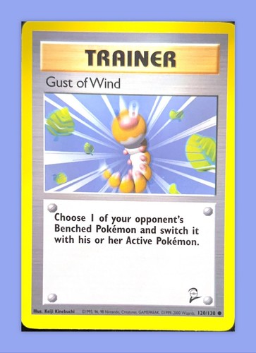 ⚓️😋Pokemon TCG Trainer Gust of Wind Base Set 2 120/130 Regular Common ...