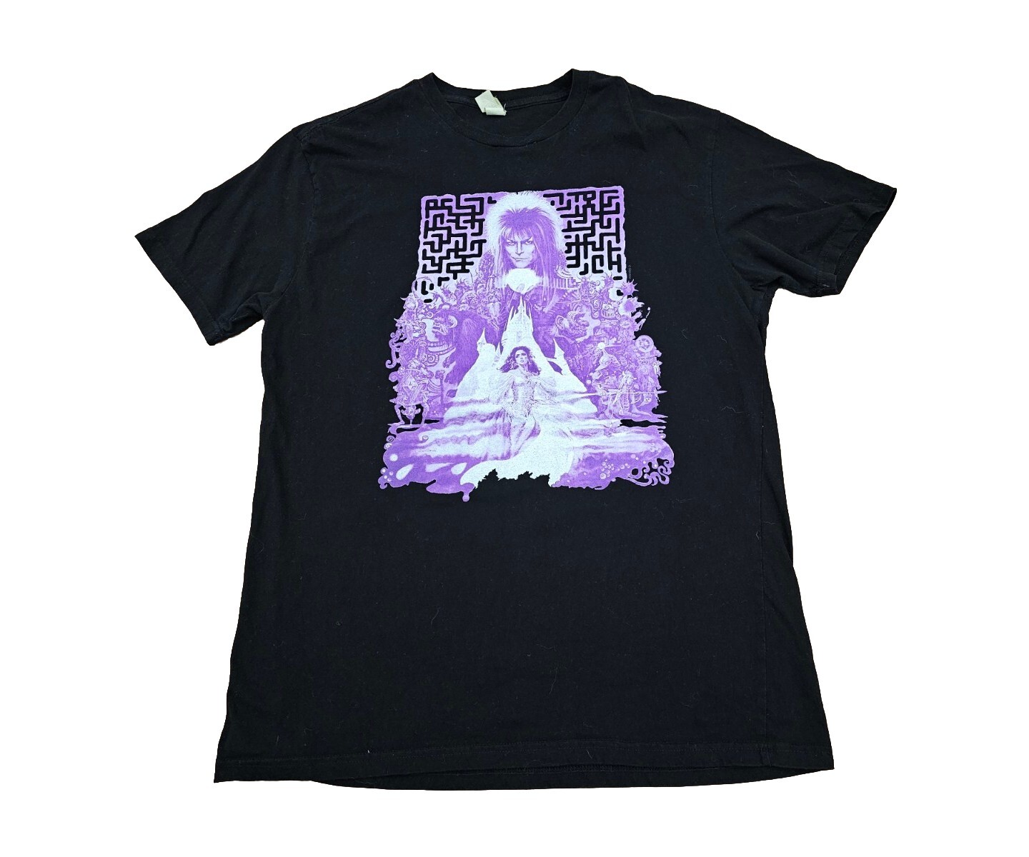 David Bowie Labyrinth 80s Movie Jareth Logo Womens XL… - Gem