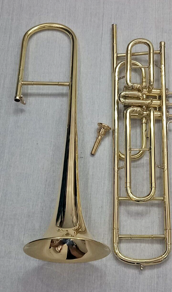 Trombone Valve Trombone Jazz Music Instrument W/3 Valves Free Case ...