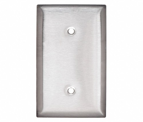 10-Pack HUBBELL W Stainless Steel Blank Box Mount Wall Plate,1 Gang ...