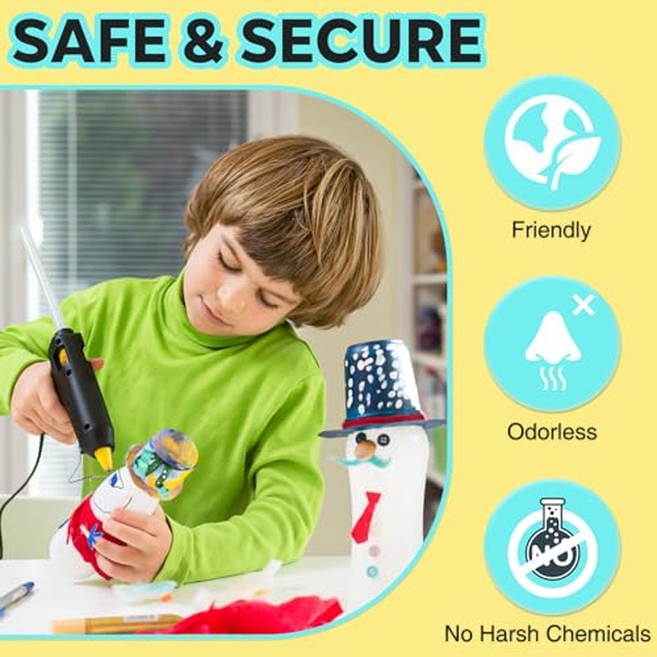 ELDVAP Mini Hot Glue Sticks,4" and 0.27'' Diameter for Most Mini Glue ...