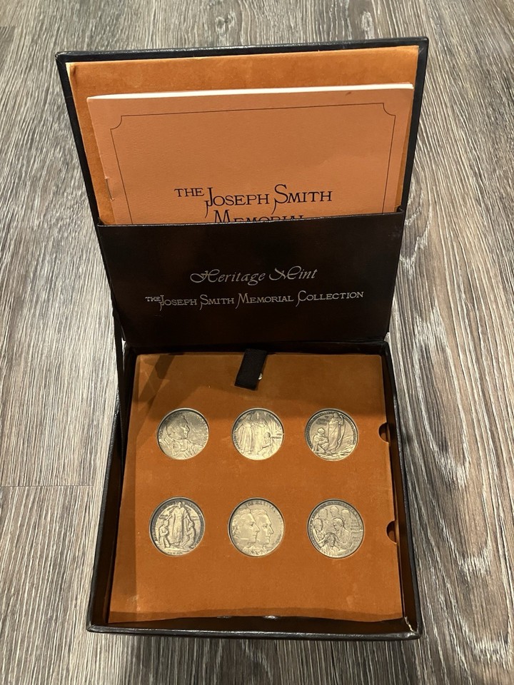 1974 Joseph Smith Bronze Coin Rare Set of 6 Heritage Mint LDS Fairbanks ...