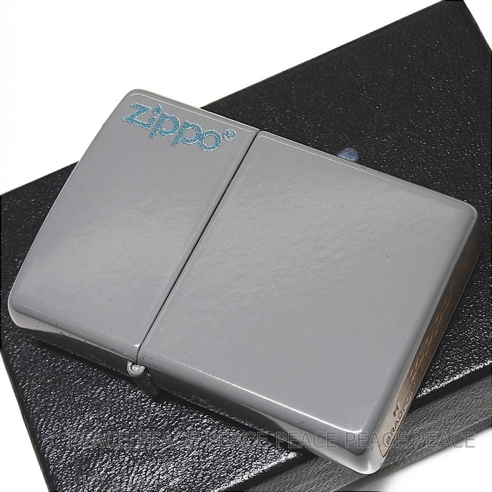 ZIPPO Lighter Grey Matte Simple Logo Zippo | eBay