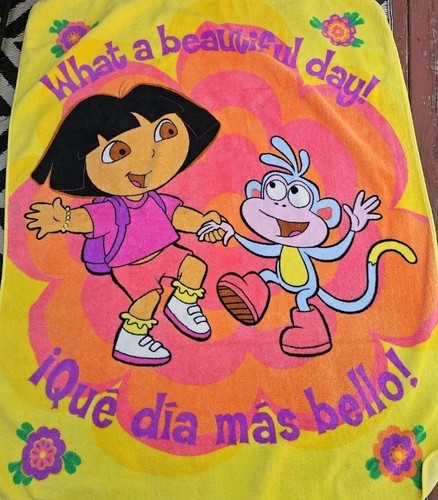 Y2K (2000's) NICKELODEON NICK JR. DORA THE EXPLORER BLANKET FLORAL ...