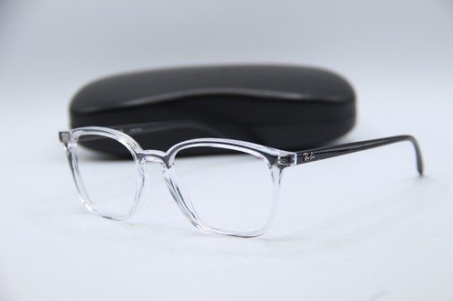 NEW RAY-BAN RB 7185 5943 CLEAR BLACK AUTHENTIC FRAMES EYEGLASSES 50-18 ...