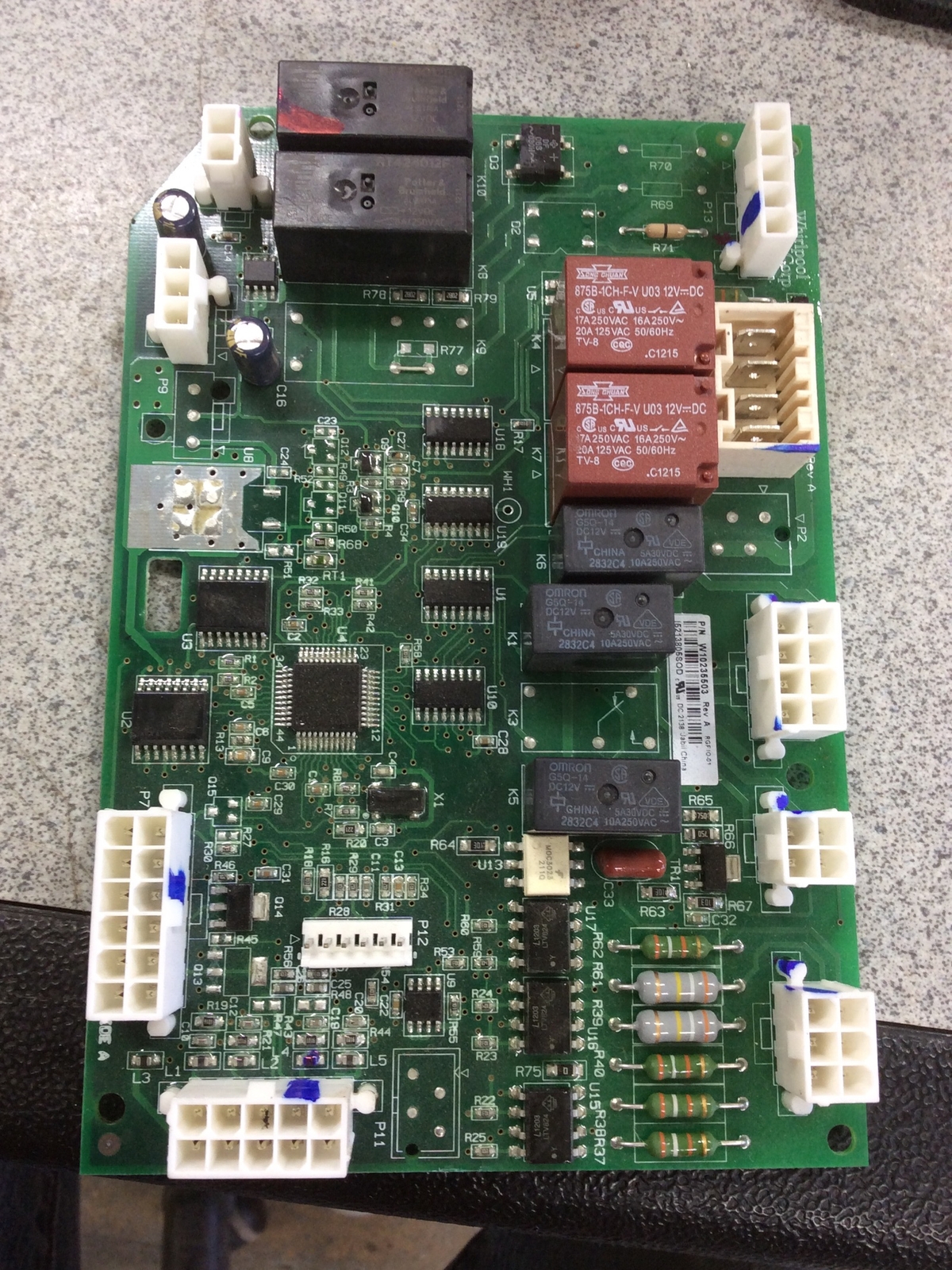 Whirlpool Refrigerator Electronic Control Board Part# W10235503 rev a ...