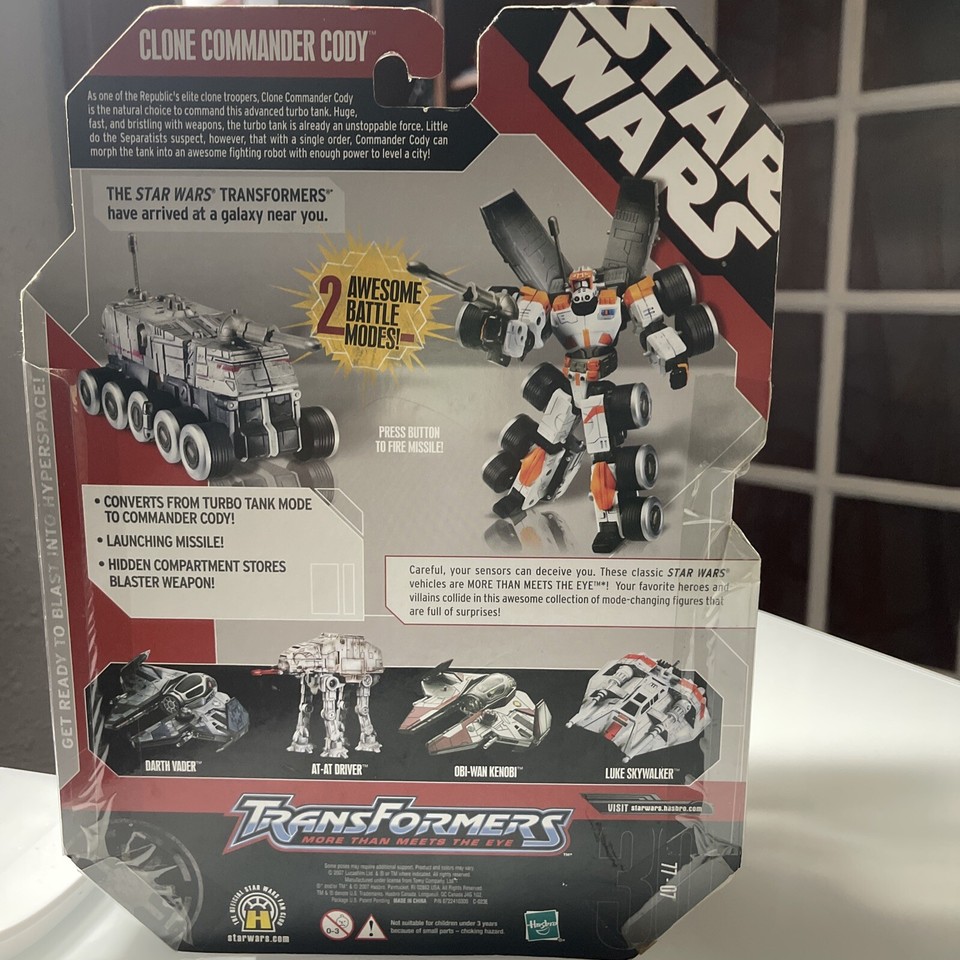 Year 2007 Star Wars Transformers 7 Inch Figure CLONE COMMANDER CODY ...
