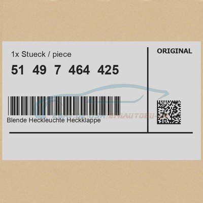 Original BMW 51497464425 - Blende Heckleuchte Heckklappe links | eBay