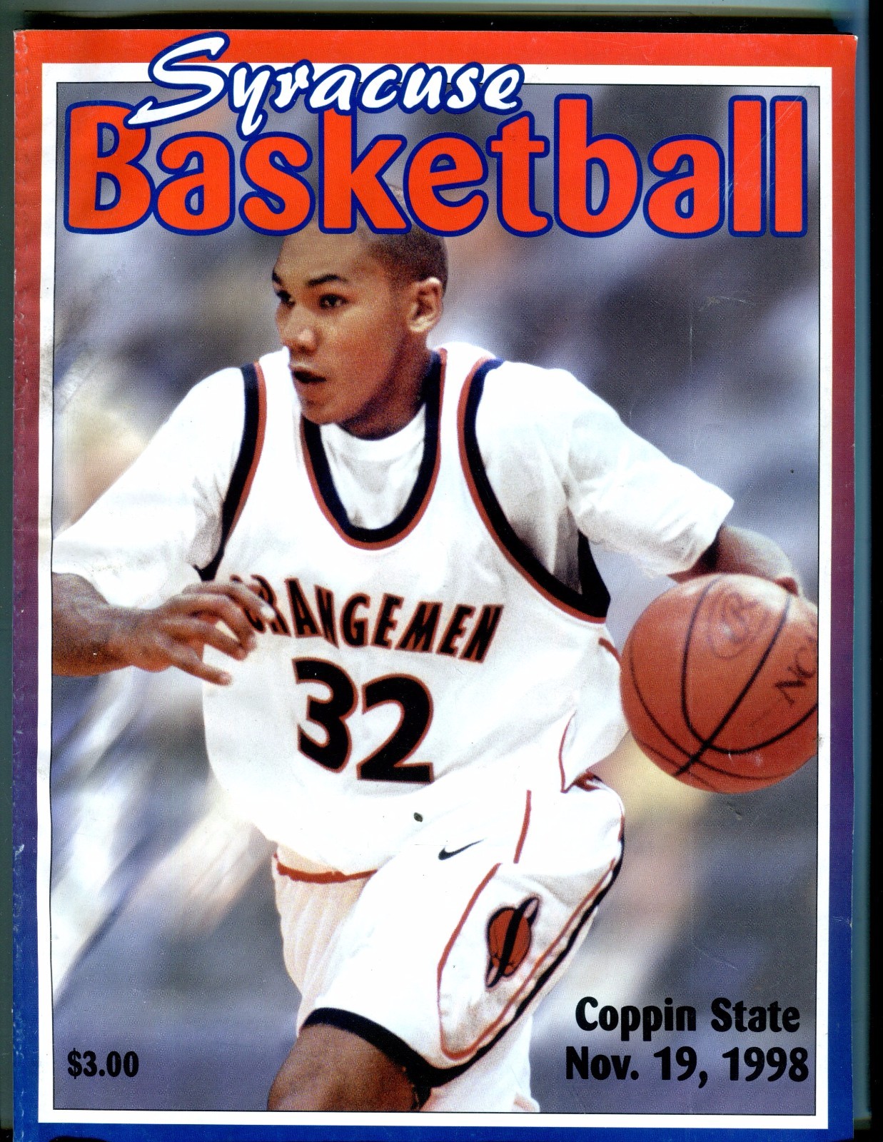 1998 Syracuse Basketball Program Coppin St. Ryan Blackwell VG ...
