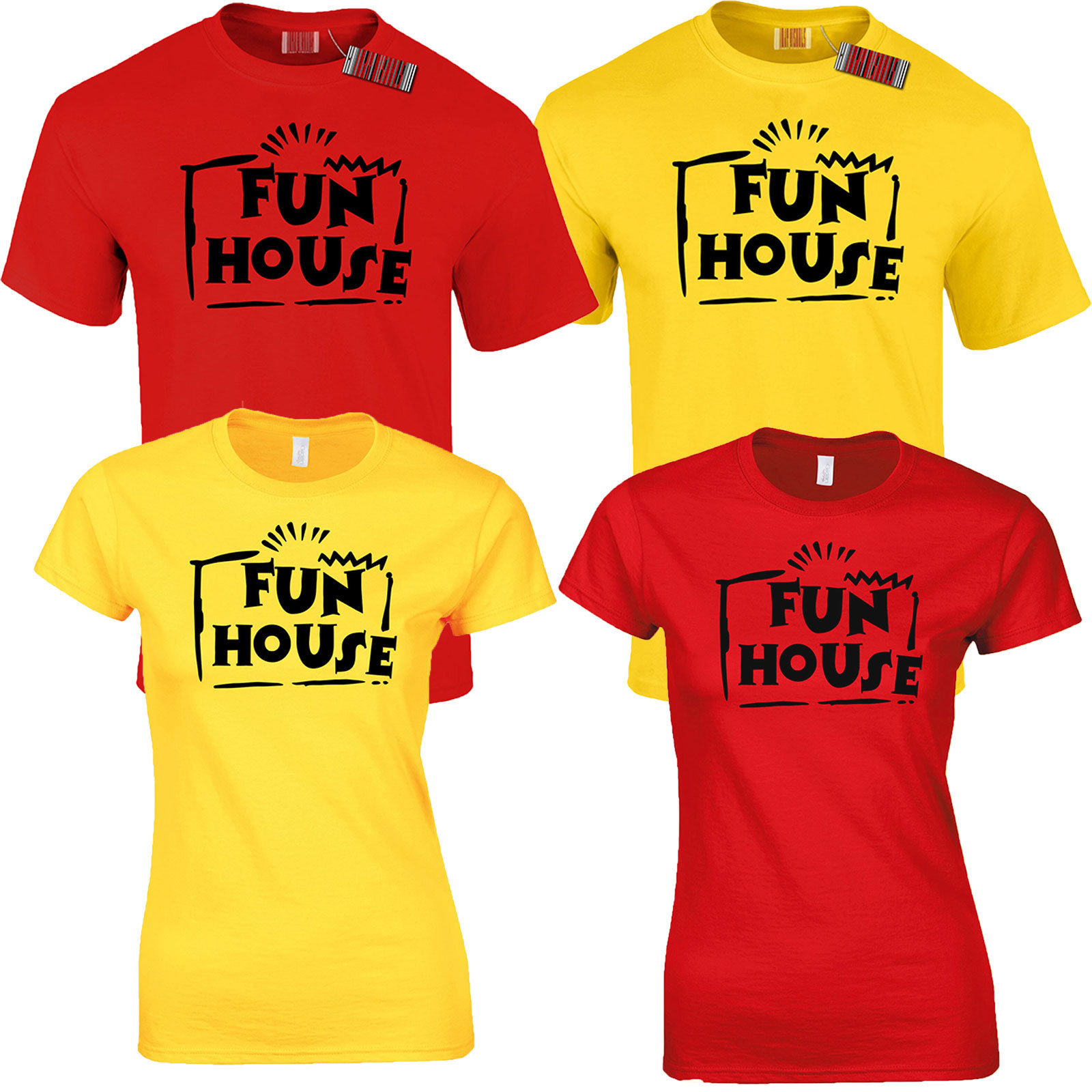 Fun House T-Shirt Retro Fancy Dress Pat TV Sharp Dance Rave Men's ...