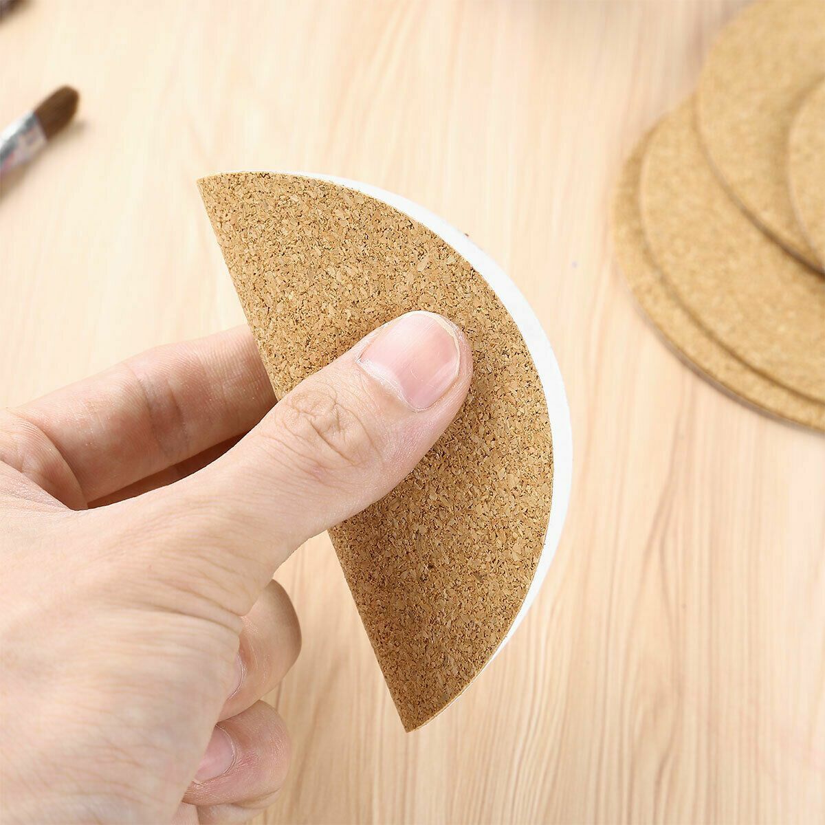 50/80Pcs Cork Coasters Absorbent Drink Coffee Tea Cup Mat Pad Decor ...