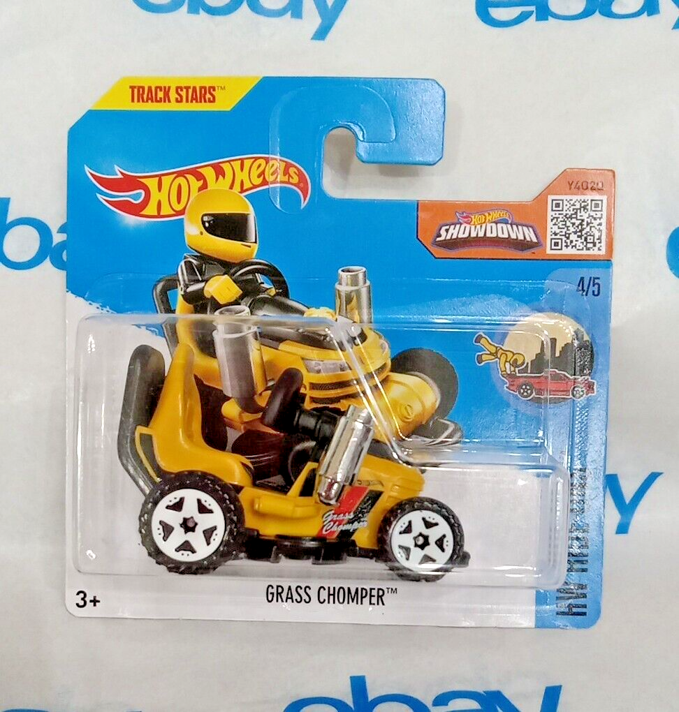 (B) GRASS CHOMPER HW RIDE-ONS YELLOW HOT WHEELS 1/64 SHORT CARD | eBay