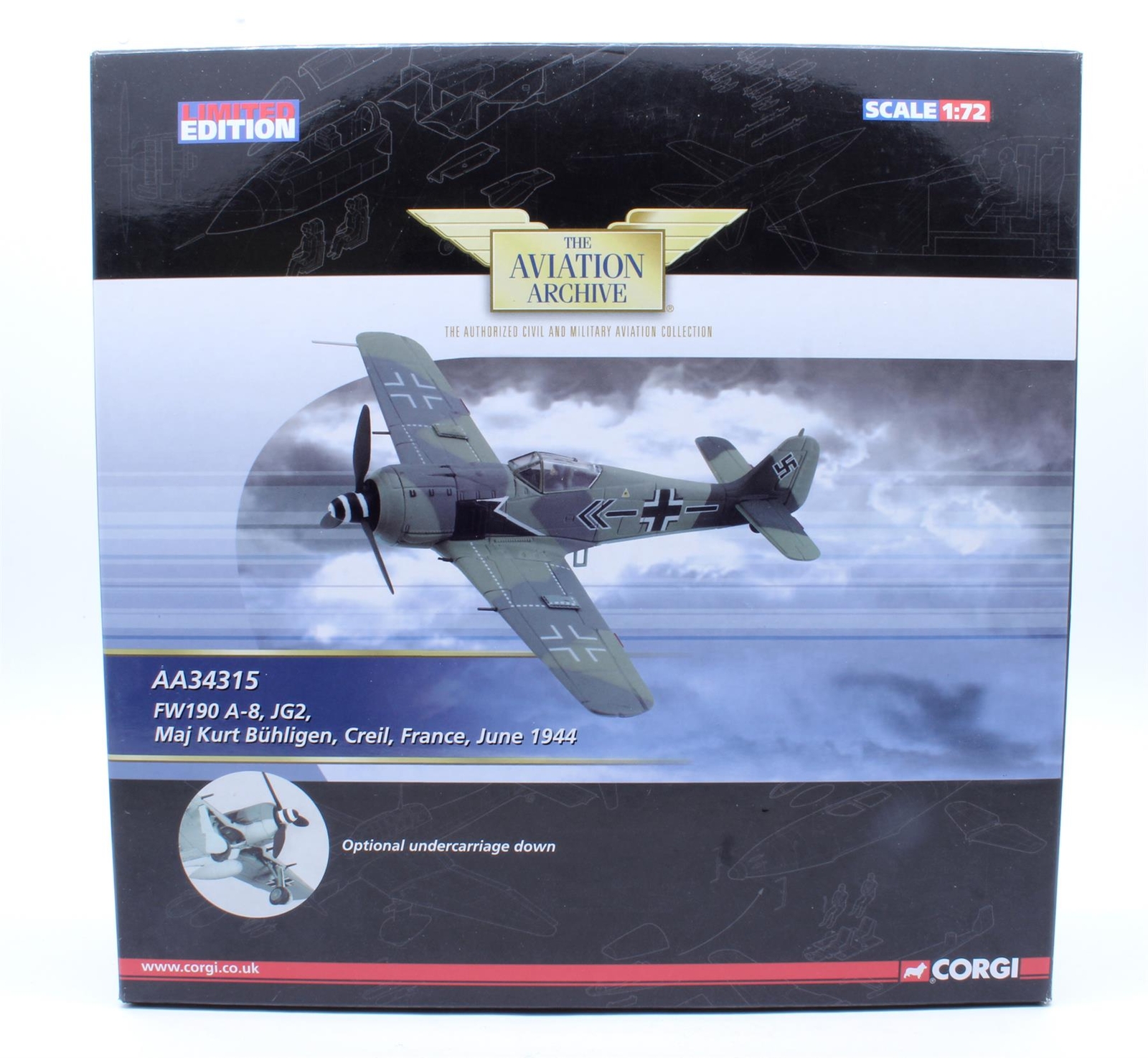 Corgi AA34315 Focke-wulf Fw190a-8 Jg2 Maj Kurt Buhligen Creil France ...
