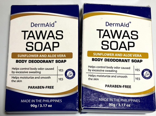 DermAid Tawas Soap Sunflower and Aloe Vera Body Deodorant Paraben-Free ...