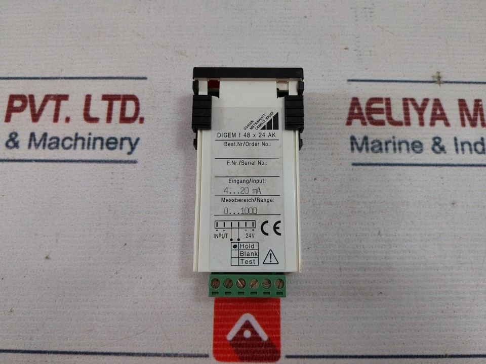 Gossen Metrawatt F 48 X 24 Ak Panel Meter Digem 4-20mA Input 0-1000 ...