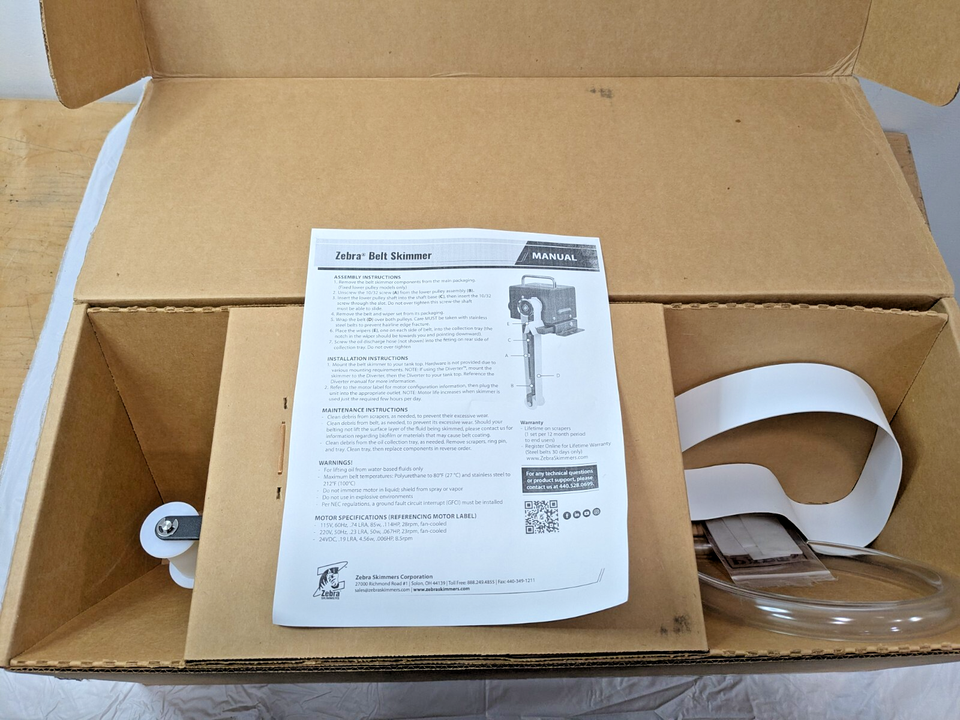 Zebra Skimmers 2" X 8" Poly Belt Skimmer Max Temp 80F BPF2-08 | eBay