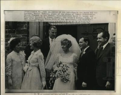 1969 Press Photo President Nixon at Maryland wedding of Spiro Agnew's ...