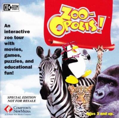 Zoo-Opolis! PC CD learn about wild animials zoo amusement park learning game! | eBay