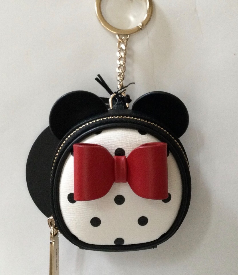 NWT Disney X Kate Spade New York Minnie Mouse Coin Purse in White Multi ...