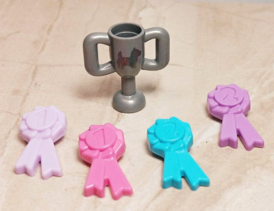 New LEGO Trophy Awards Ribbons First Second Silver 4-H FFA Fair Kids ...