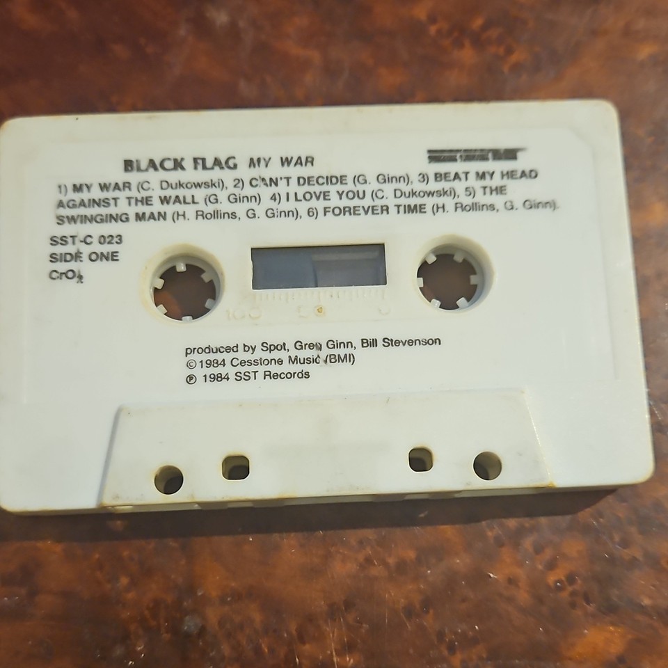 Black Flag My War Cassette Punk 1984 SST Records First Ed SST-C 023 ...