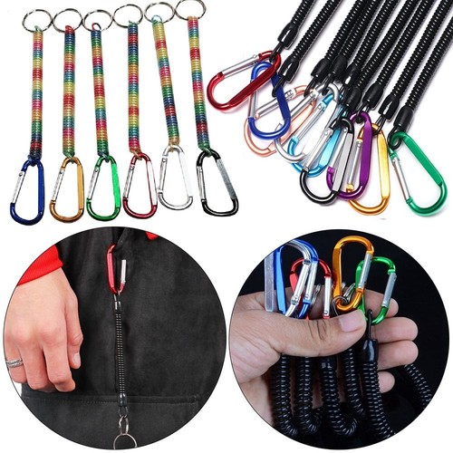 Spring Elastic Rope Anti-lost Phone Keychain Portable Fishing Lanyards ...