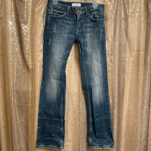 Armani Exchange J57 Ultra Low Rise Faded Wash Straight Leg Jeans, 6R | eBay