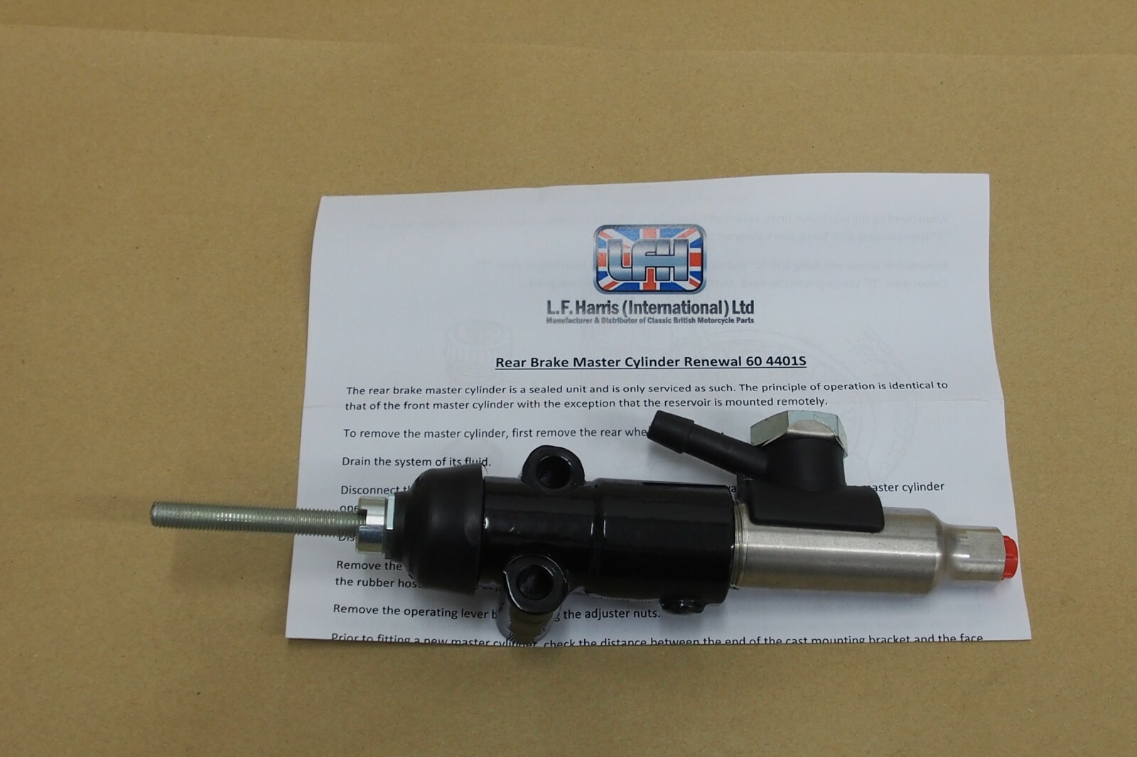 TRIUMPH T140 TR7 T160 REAR BRAKE MASTER CYLINDER 60-4401S STAINLESS ...