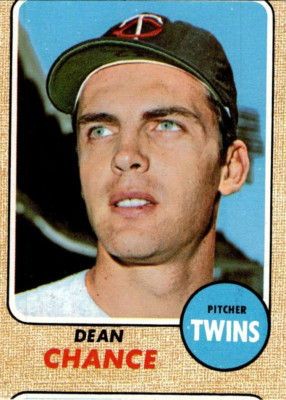 1968 Topps Baseball #255 Dean Chance Minnesota Twins - Oddball/Miscut ...