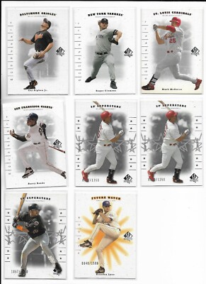 2001 SP AUTHENTIC Pick-A-Card Cal Ripken Jr Clemens Mark McGwire Barry ...