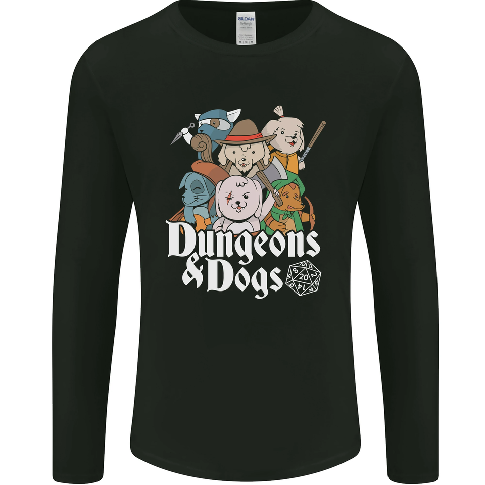 Dungeons & Dogs Role Playing Games RPG Mens Long Sleeve T-Shirt | eBay