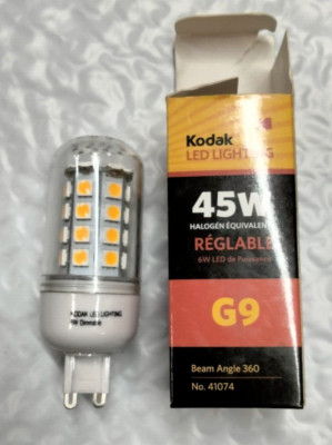 KODAK LED Corn G9 6W G9 LED Bulb Dimmable Warm White Equivalent 40W 45W ...