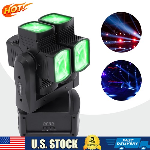 LED Laser Moving Head Light RGBW Rotating Stage Lighting Beam DMX DJ ...